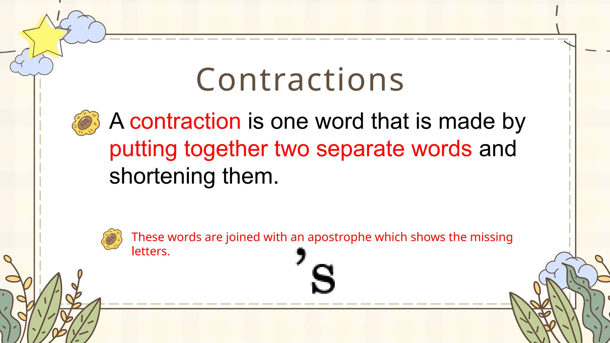 Understanding and Using Contractions in Everyday English Sentences | PPTX