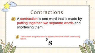 Understanding and Using Contractions in Everyday English Sentences | PPTX