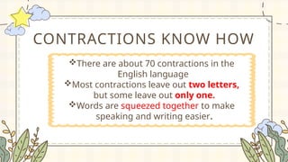 Understanding and Using Contractions in Everyday English Sentences | PPTX