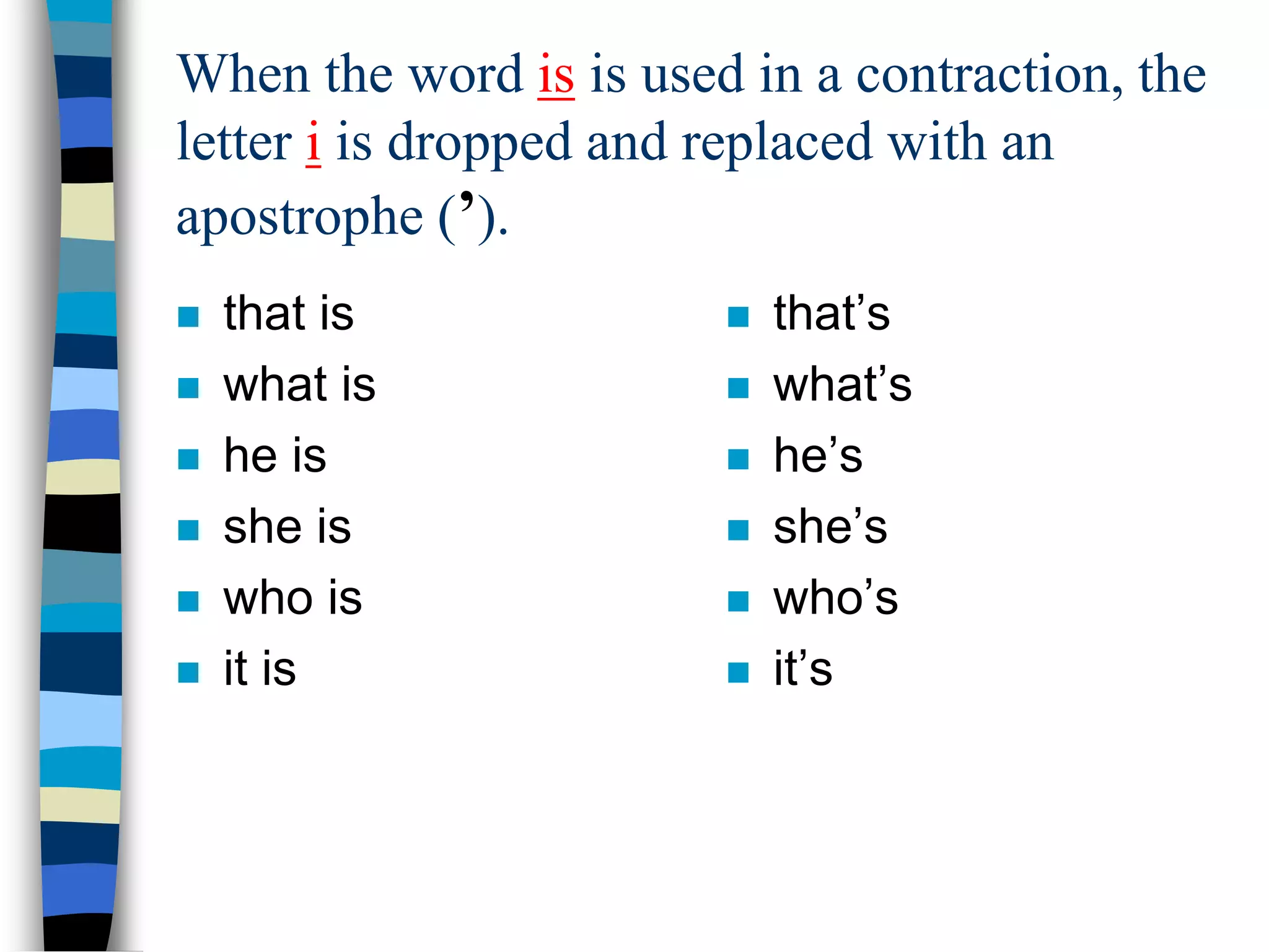Contractions ppt | PPT