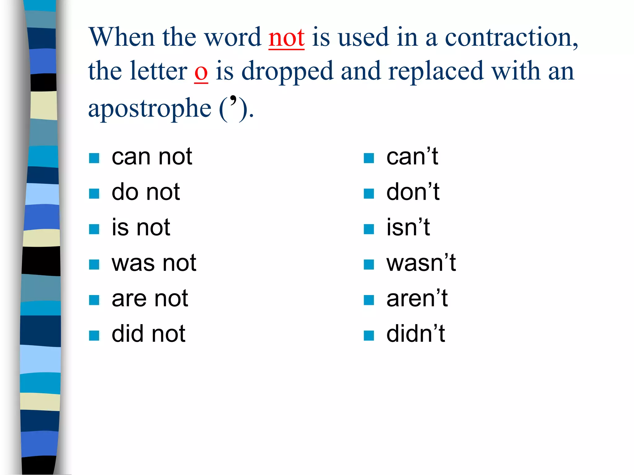 Contractions ppt | PPT