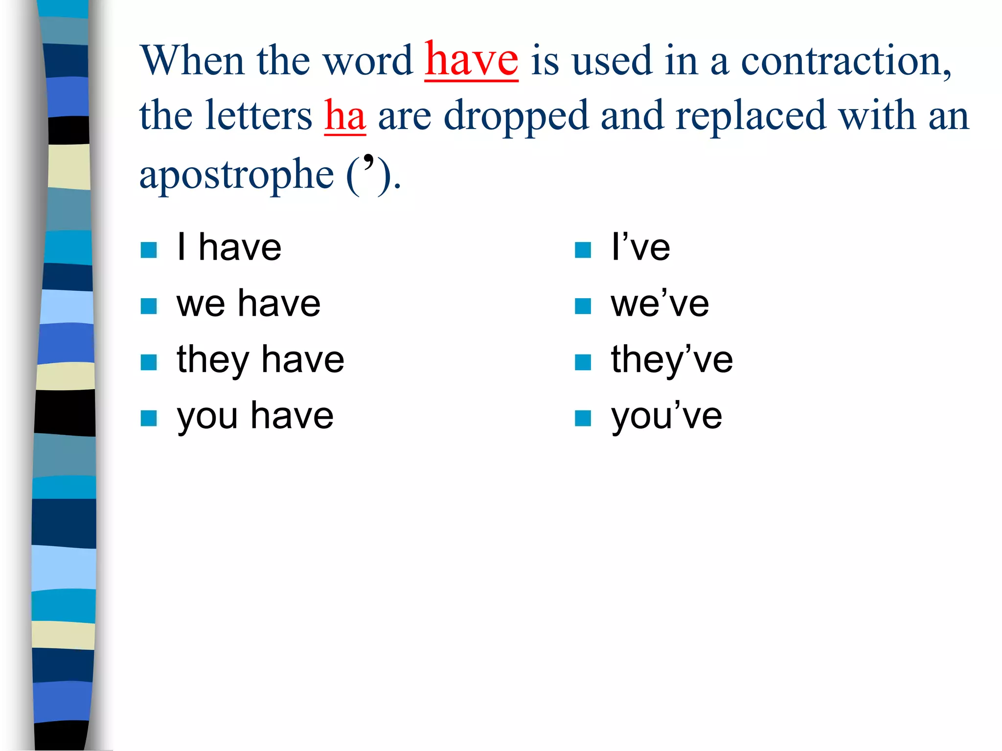 Contractions ppt | PPT