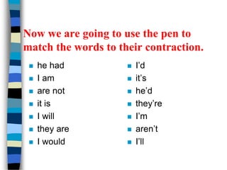 Contractions ppt | PPT