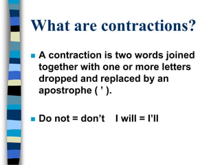 Contractions ppt | PPT