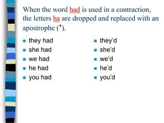 Contractions ppt | PPT
