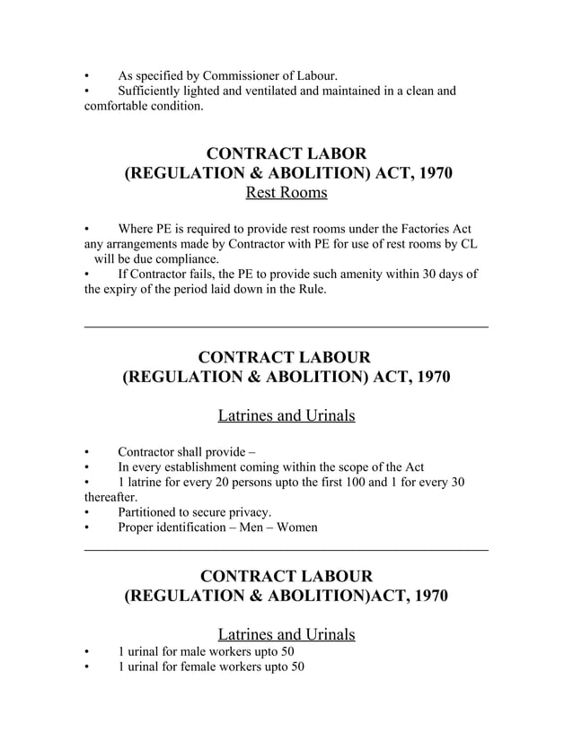 Contract labour | DOC | Law