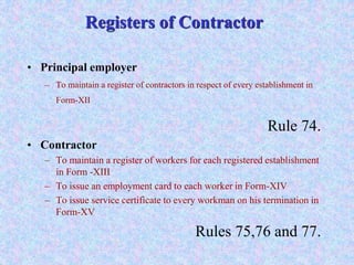 Contract labour mgmt and compliance of law | PPT