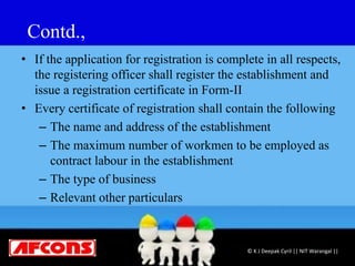 Contract labour act | PPTX