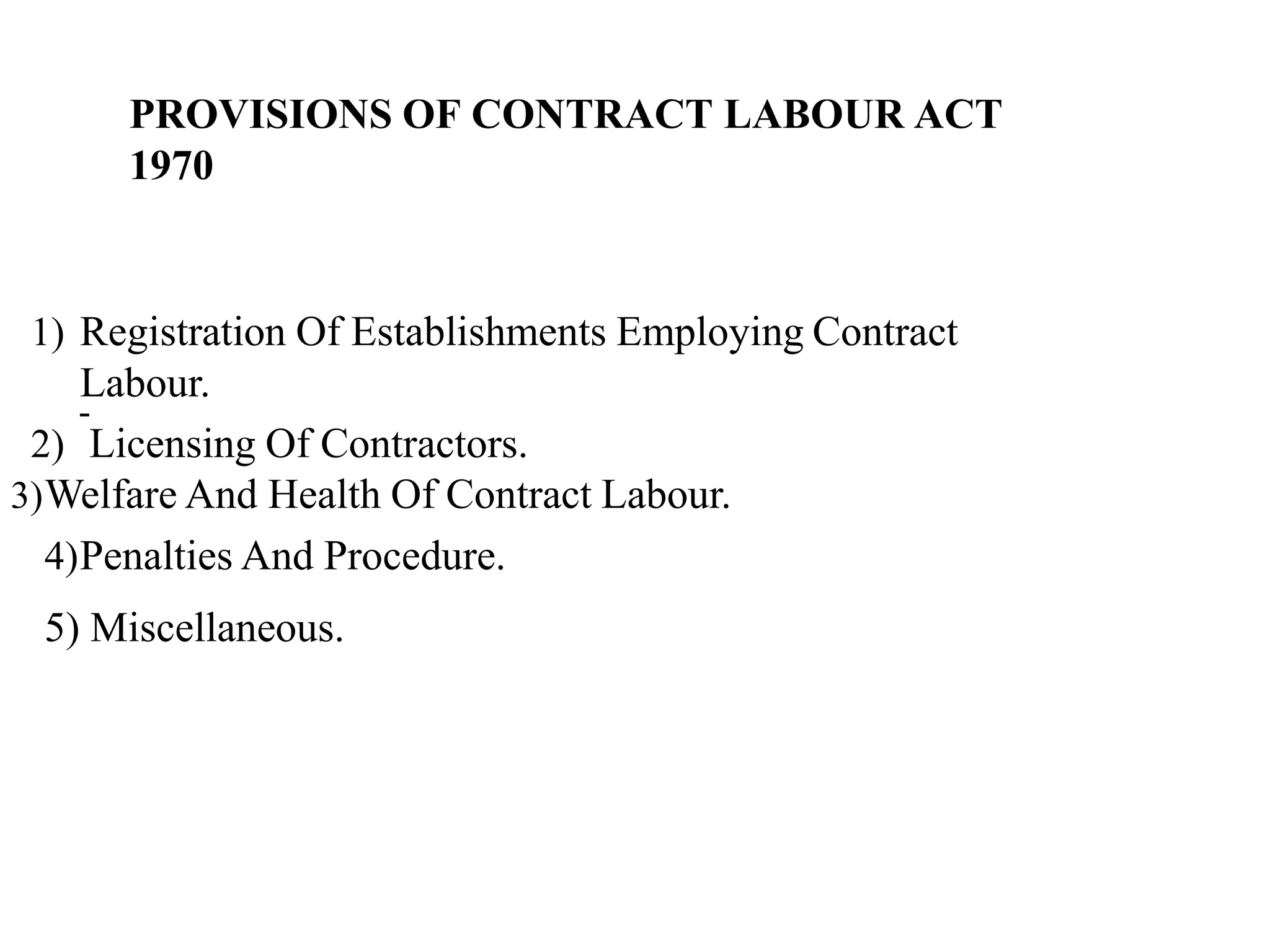 Contract labour act,1970 | PPTX