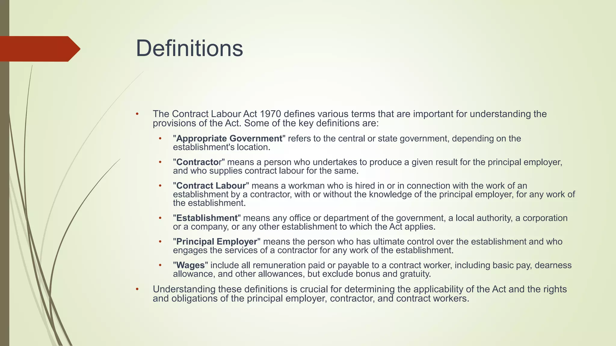 Contract Labour Act 1970 Pptx