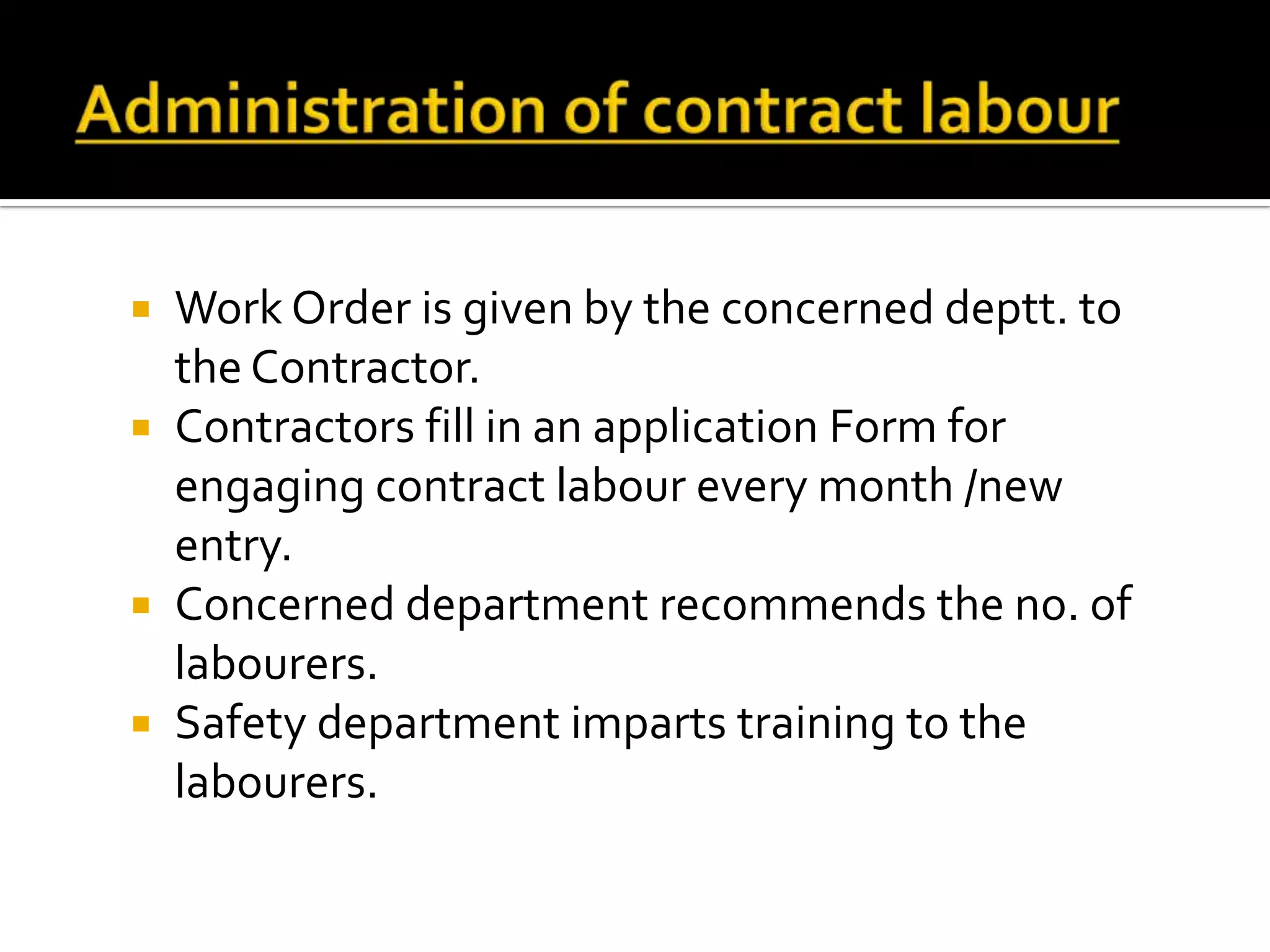 Contract Labour In India Ppt