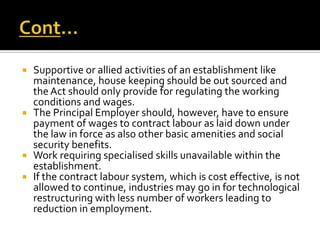 Contract labour in india | PPT