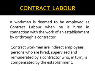 Contract labour in india | PPT