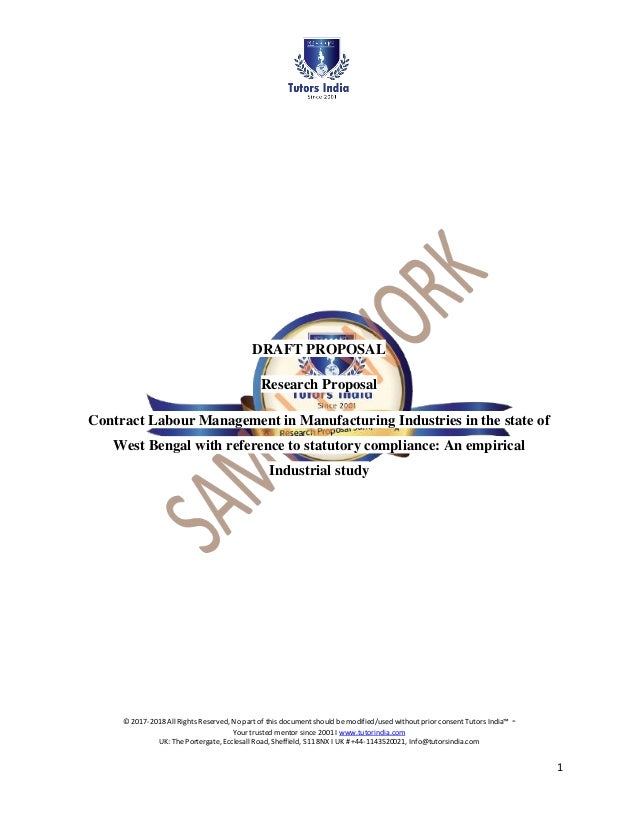 Contract Labour Law Research Proposal Sample Work contract-labour-law-research-proposal-sample-work