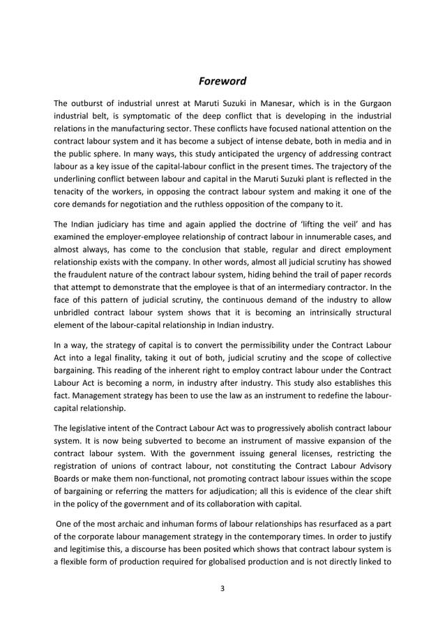 Contract Labour Report SLD 2012 | PDF | Job Market | Economy