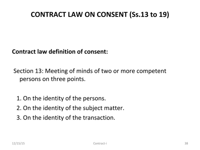 General principles of Contract law | PPT