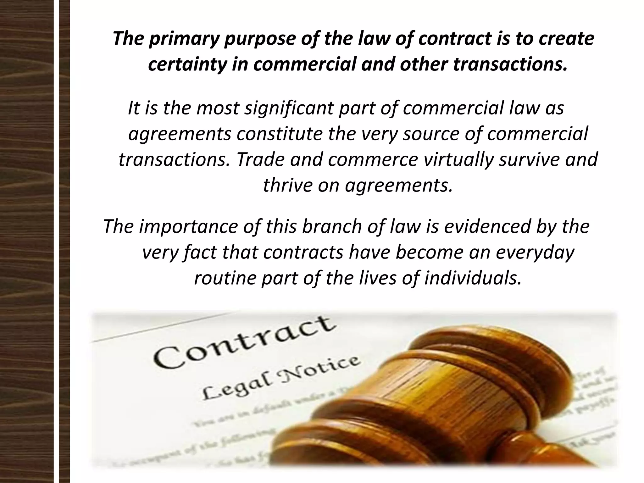 Key features of Contract law | PPTX