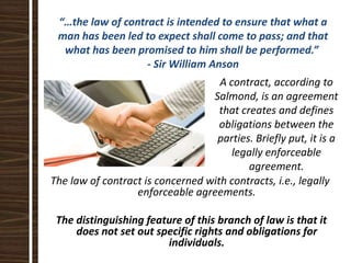 Key features of Contract law | PPTX