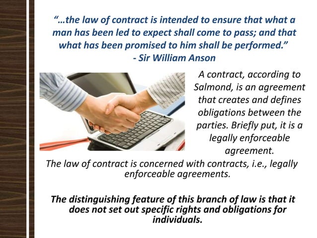 Key features of Contract law | PPTX