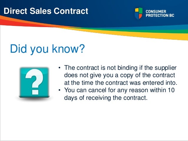 BC's Consumer Contract Law 101