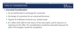 Consideration in Contract Law | PPT