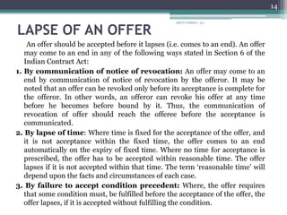 Contract law lecture - 2 - offer | PPTX