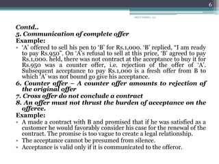 Contract law lecture - 2 - offer | PPTX