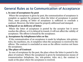 Contract law lecture - 3 - acceptance | PPT