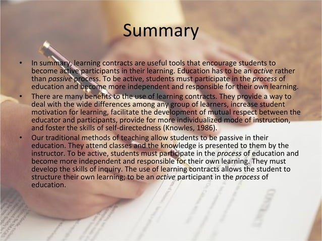 Contract Learning | PPT