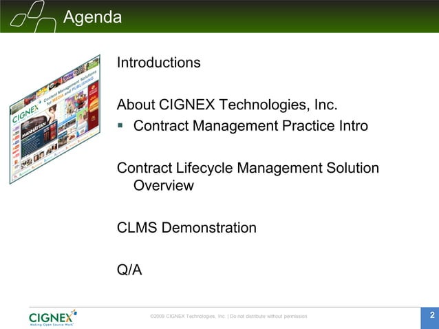 Contract lifecycle management webinar with cignex 22 apr2010 | PPT