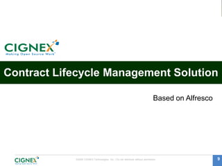 Contract lifecycle management webinar with cignex 22 apr2010 | PPT