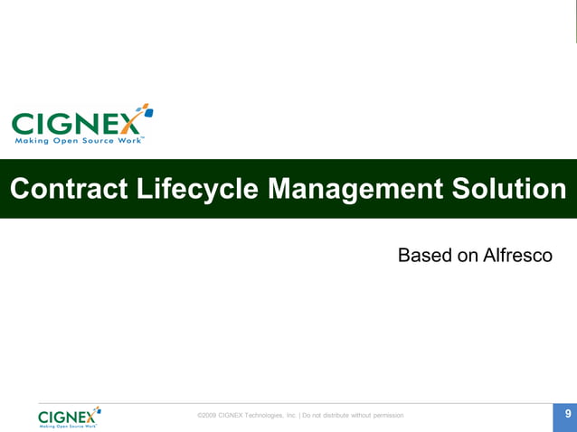 Contract lifecycle management webinar with cignex 22 apr2010 | PPT