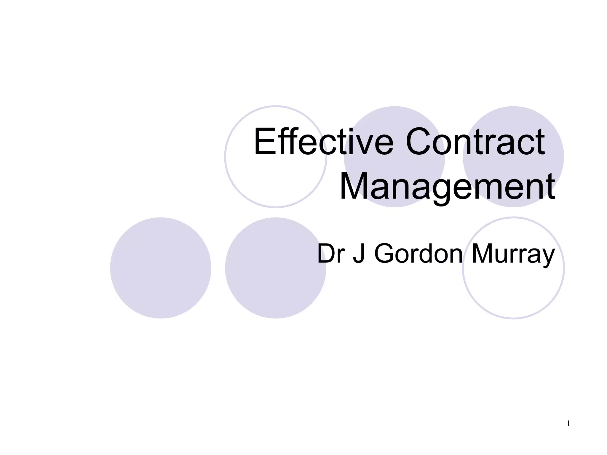 Effective Contract Management | PPT
