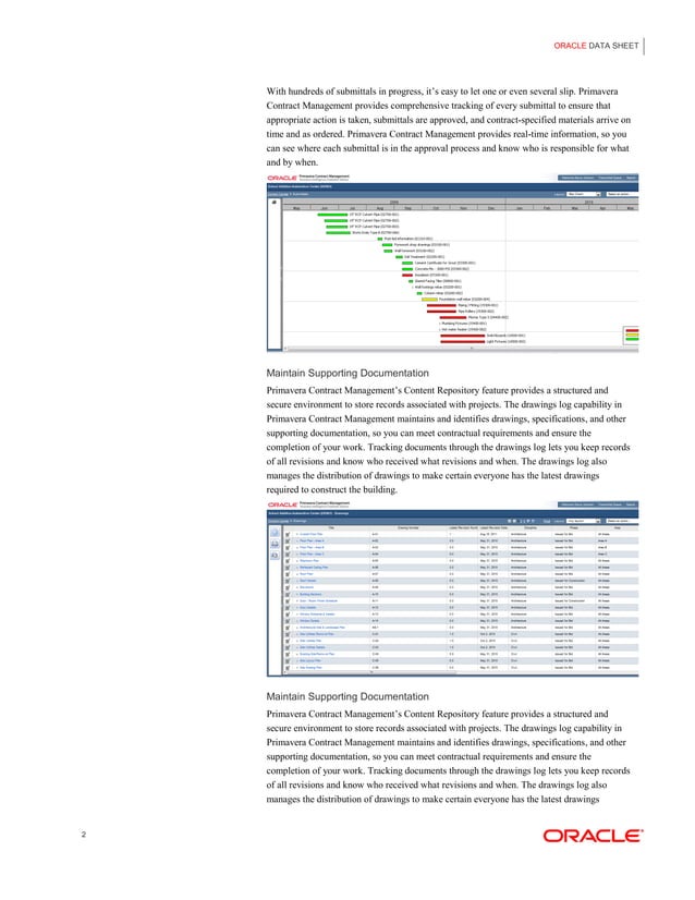 Oracle Primavera: Contract Management | PDF