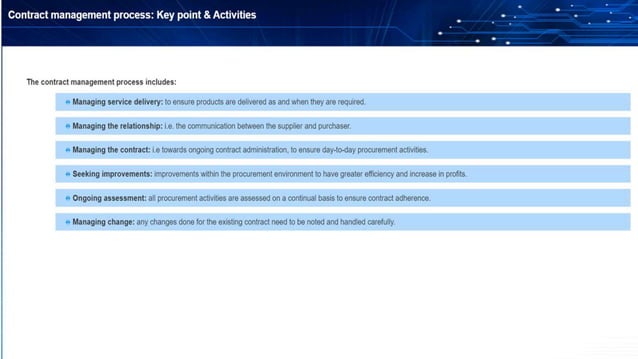 Contract management, objectives, overview of contract, elements of a ...