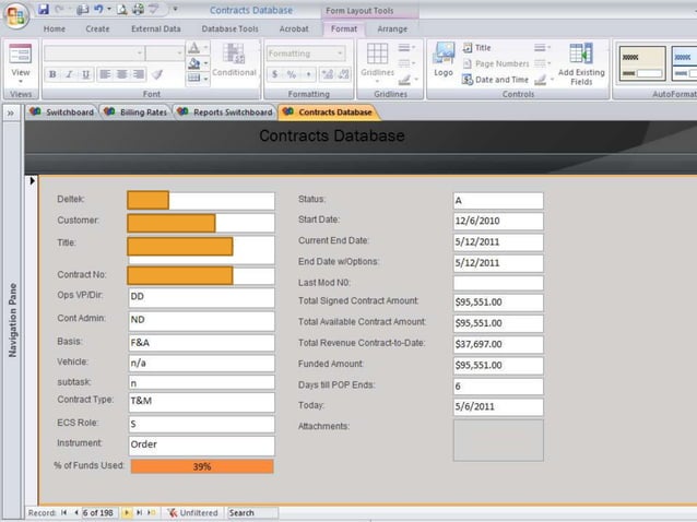 Contract Management Database For Small Businesses | PPTX