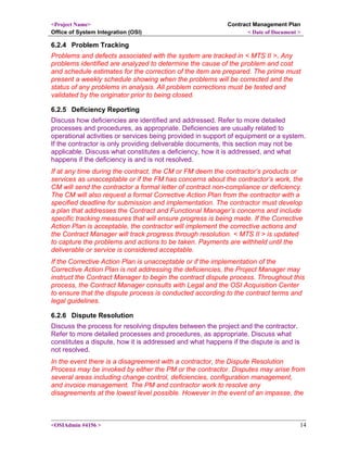 Contract management plan (4156v2) | DOC | Desktop Publishing | Computer Software and Applications