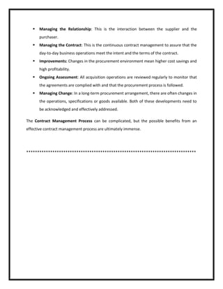 Contract Management Process | PDF