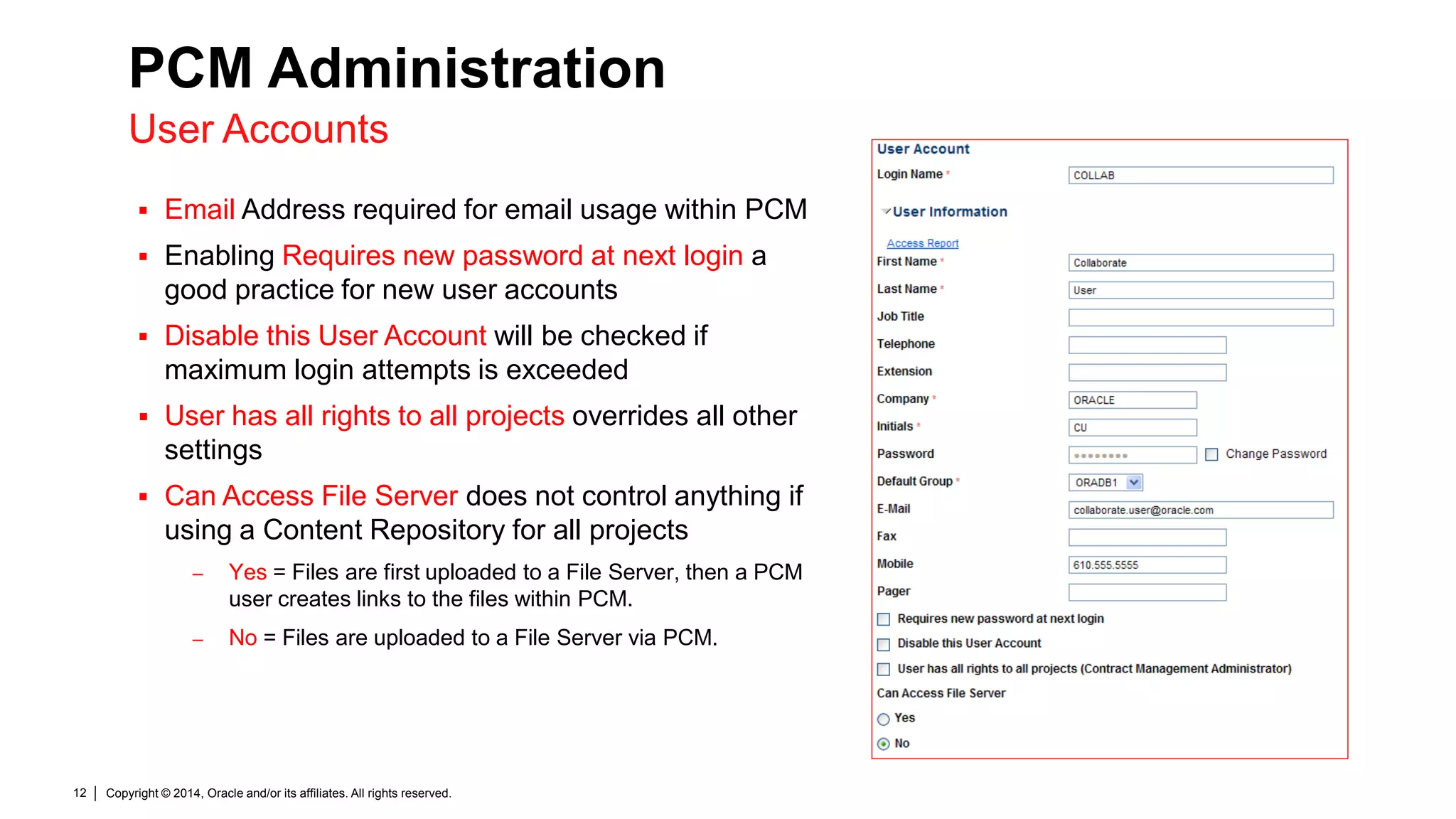 Contract management security and administration best practices - Oracle Primavera P6 Collaborate ...
