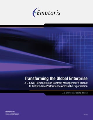 Transforming the Global Enterprise -- A C-Level Perspective on Contract ...
