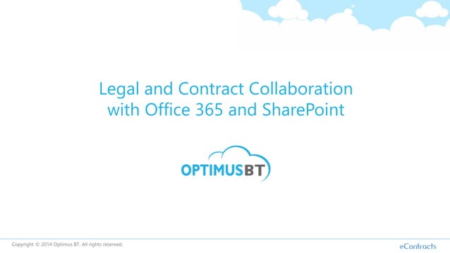 Contract Management with SharePoint and Office365 | PPT