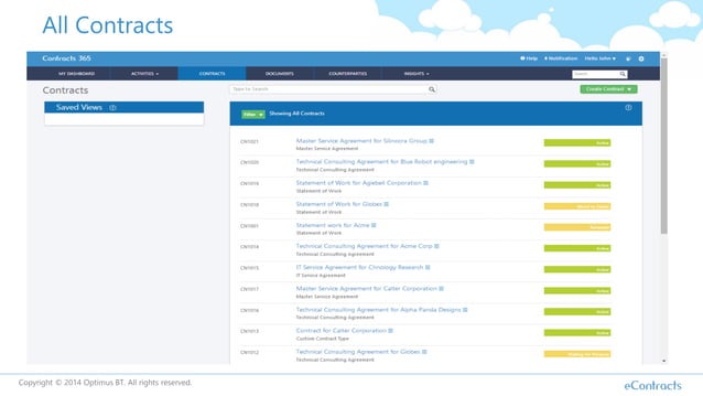 Contract Management with SharePoint and Office365 | PPT