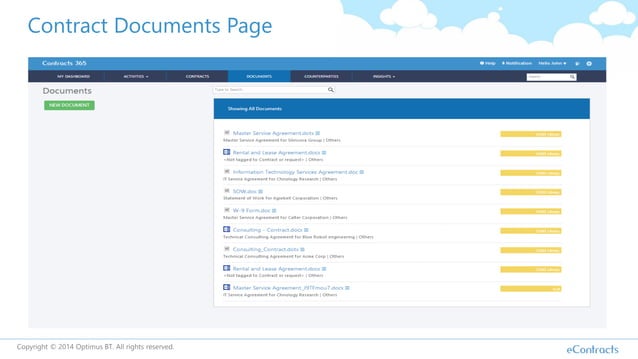 Contract Management with SharePoint and Office365 | PPT