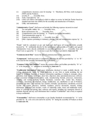 Contract Manufacturing Agreement Sample (Purchase this doc, Text ...