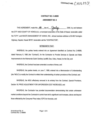 Waste Management Landfill Contract | PDF