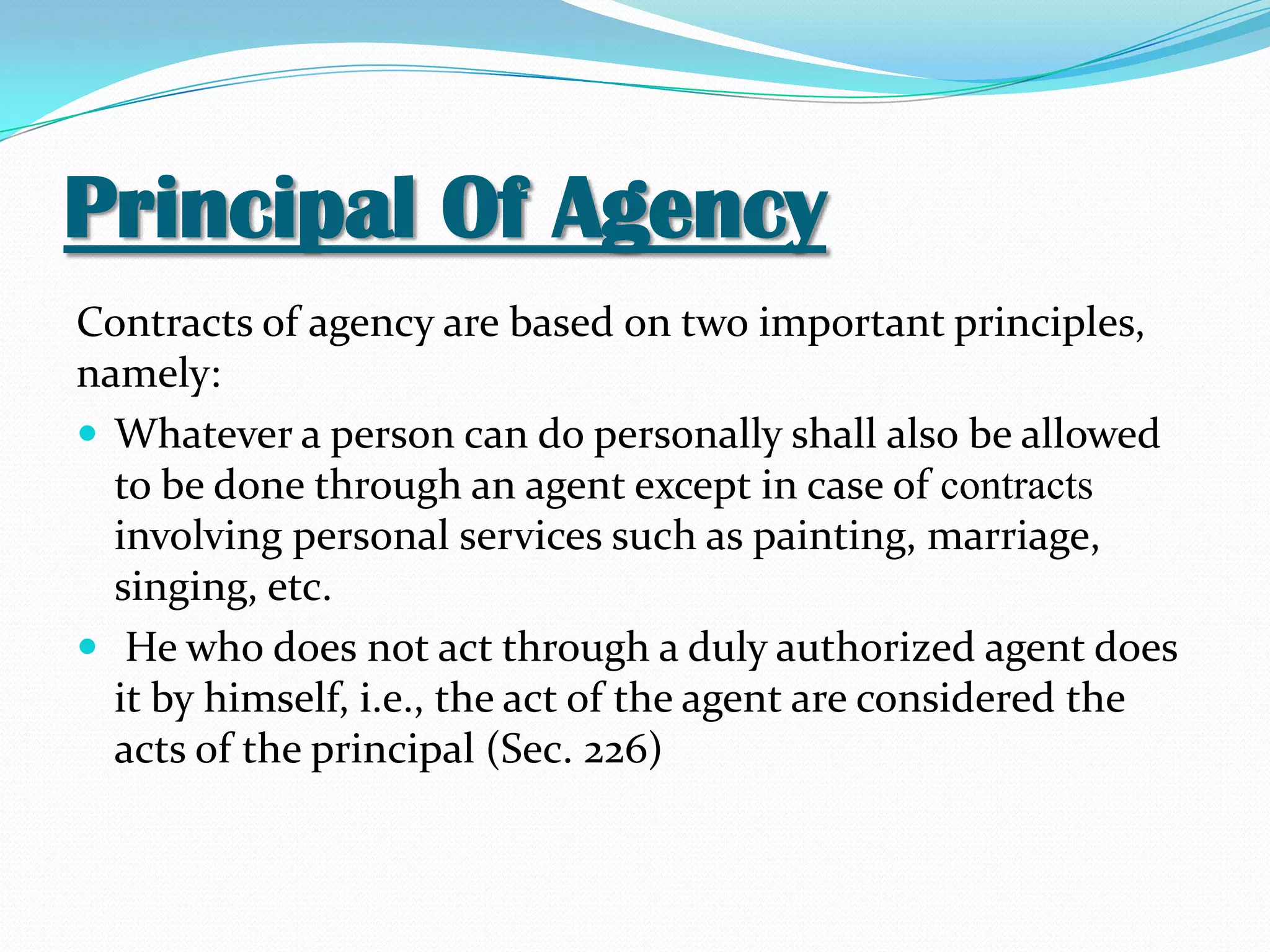 Contract of agency | PPTX