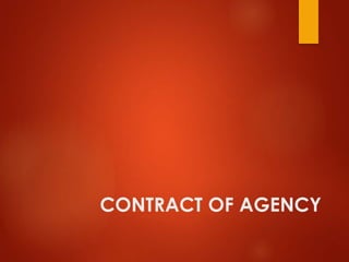 Contract of agency | PPT