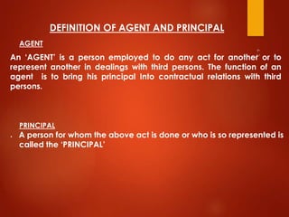 Contract of agency | PPT