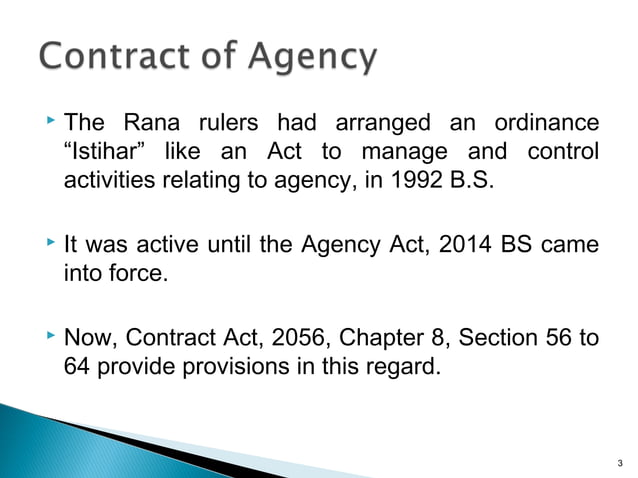 Contract of agency | PPT