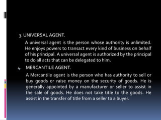 Contract of agency, features of agency and termination agency | PPTX